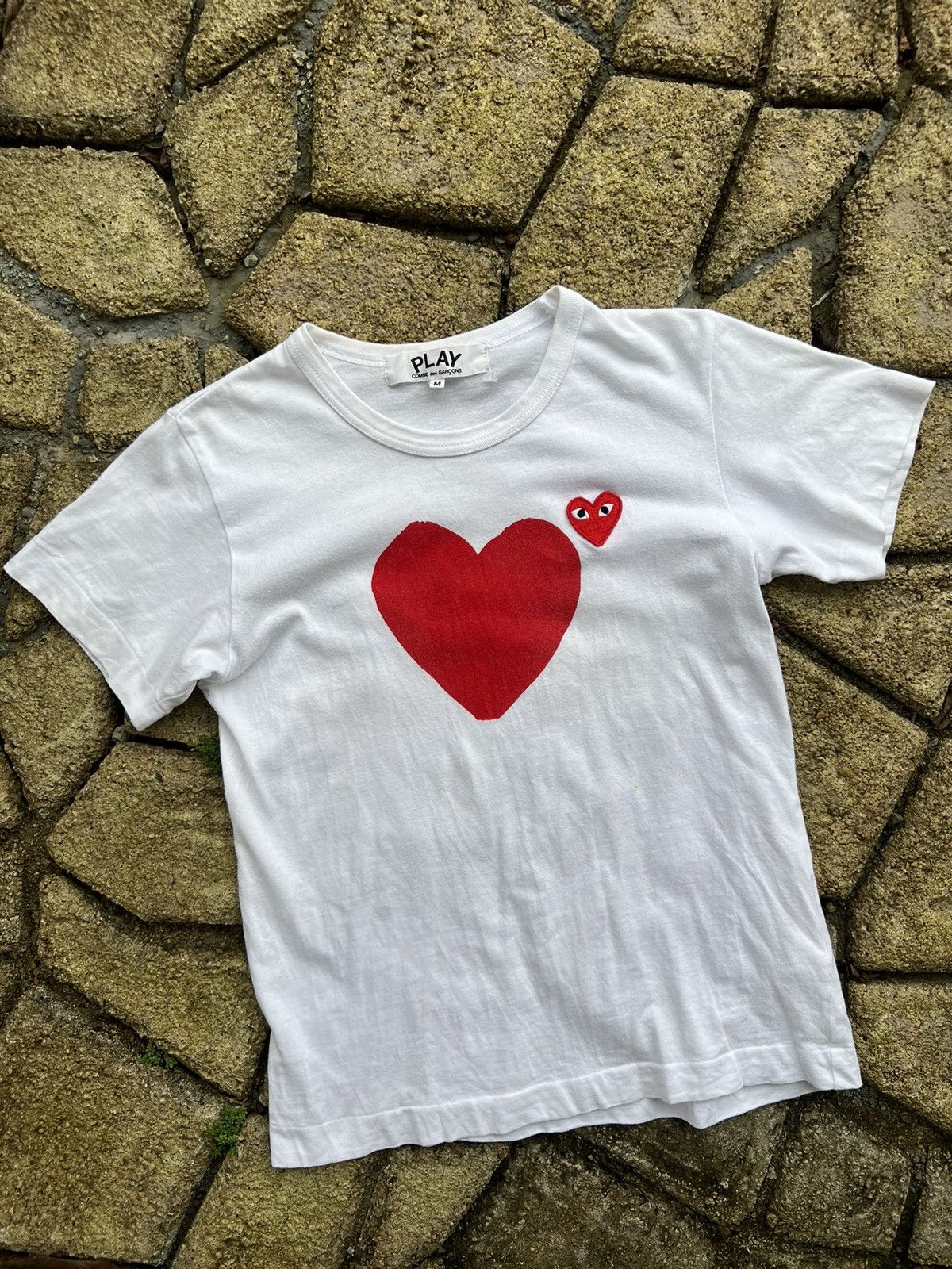 Comme des Garcons 🔥CDG Play Front&Back Logo Tees | Grailed