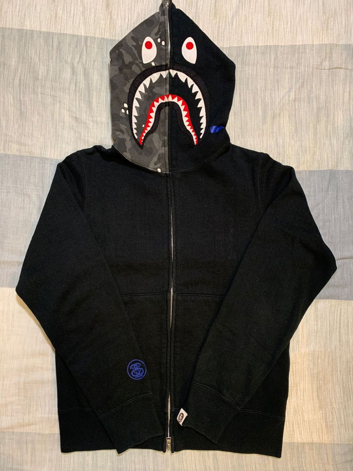 Bape × Stussy Bape x Stussy Shark Full Zip Hoodie | Grailed