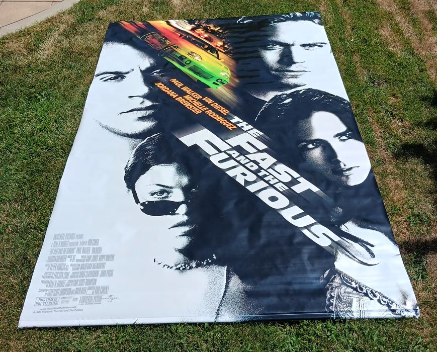 Vintage The Fast and The Furious Universal Studios 2001 Movie Banner ...