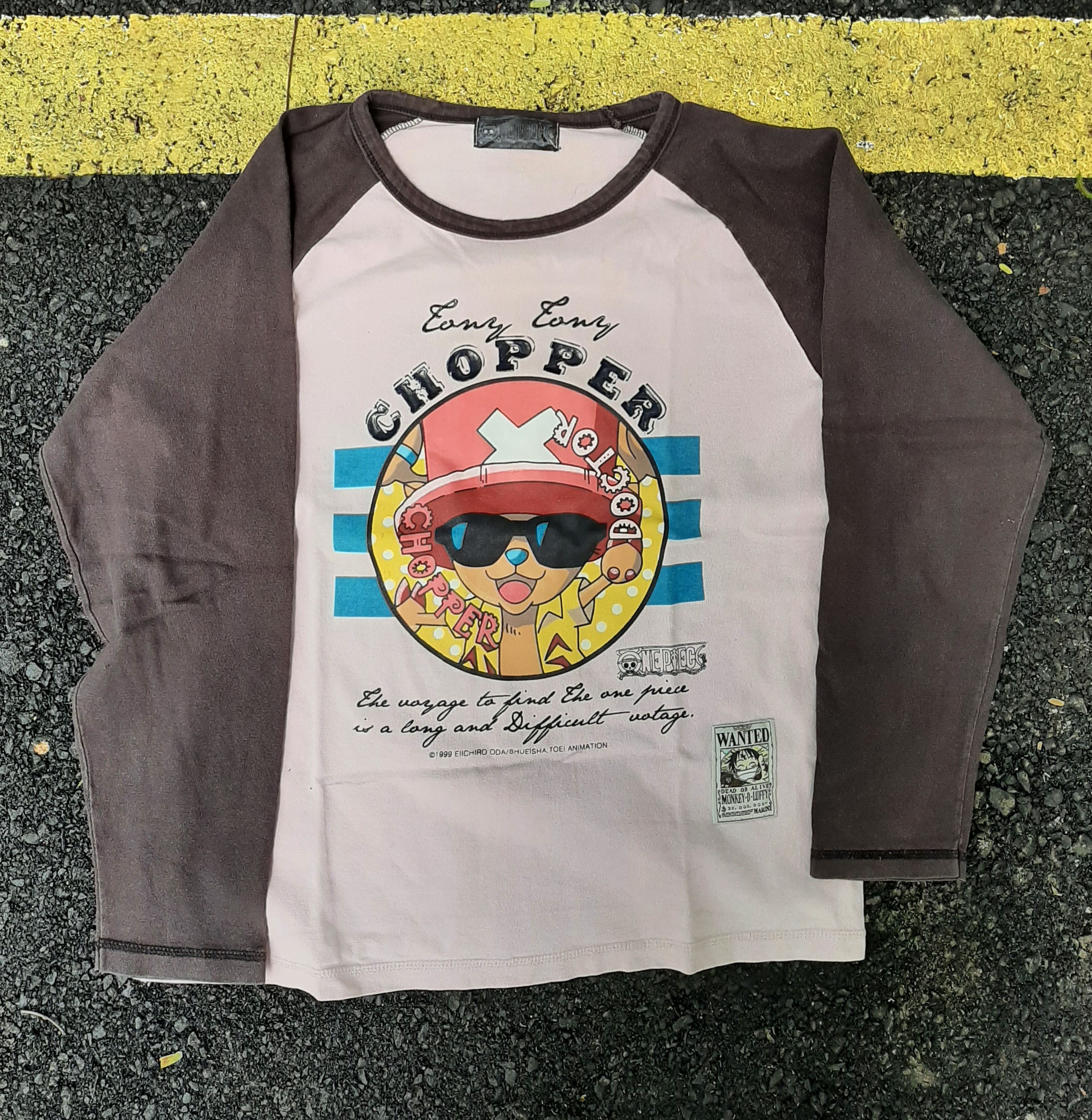 Japanese Brand Vintage Anime 90s One Piece Tony-Tony Chopper Longsleeve ...