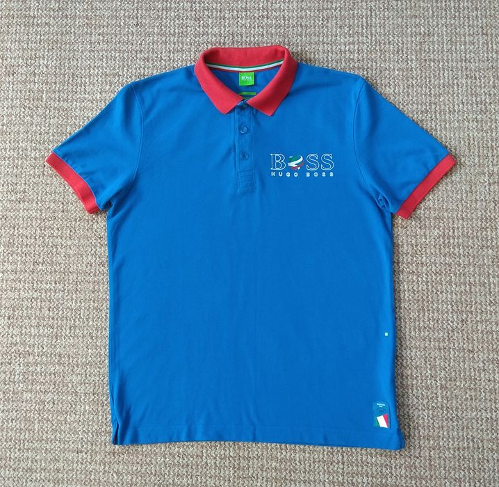 Hugo Boss RARE Hugo Boss Italy Flag Polo World Cup 2014 Football | Grailed