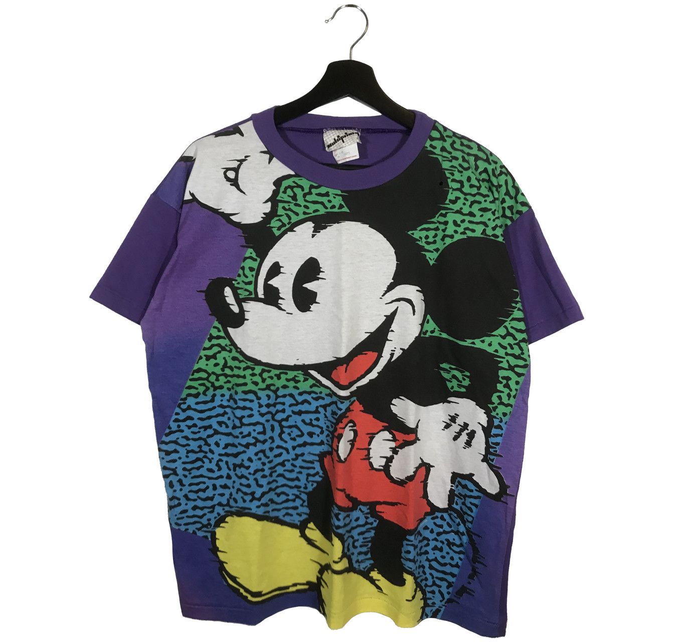 Vintage Vintage 80s Mickey Mouse large print tshirt purple | Grailed