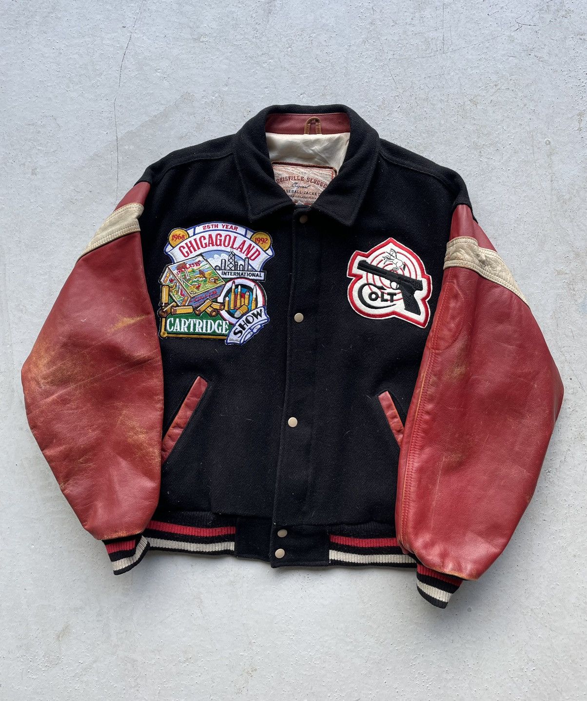 Vintage VINTAGE x VERY RARE x COLT FIREARMS VARSITY JACKET | Grailed
