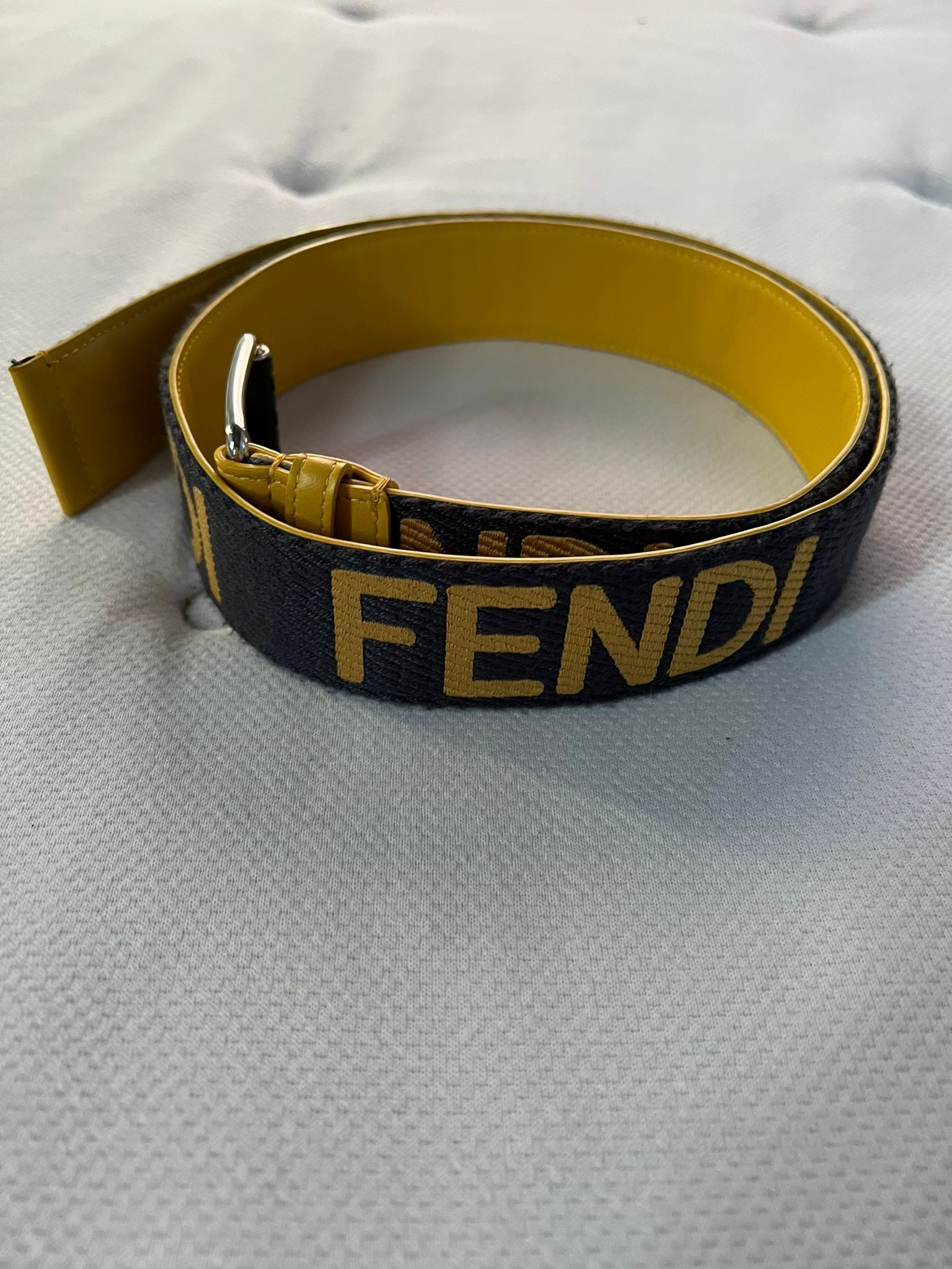 Fendi Logo Belt in Yellow Color, Size: 90/36 | Grailed