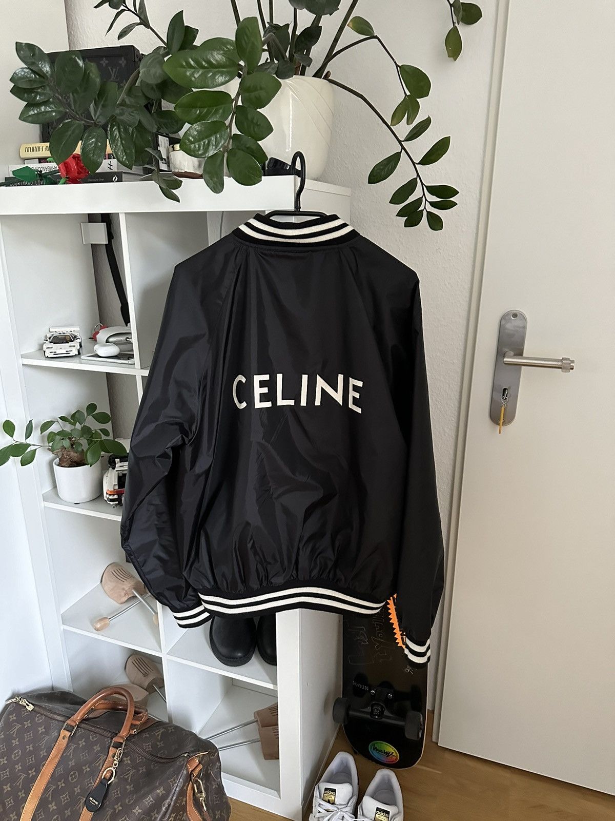 Celine Celine Satin Bomber Teddy Jacket | Grailed