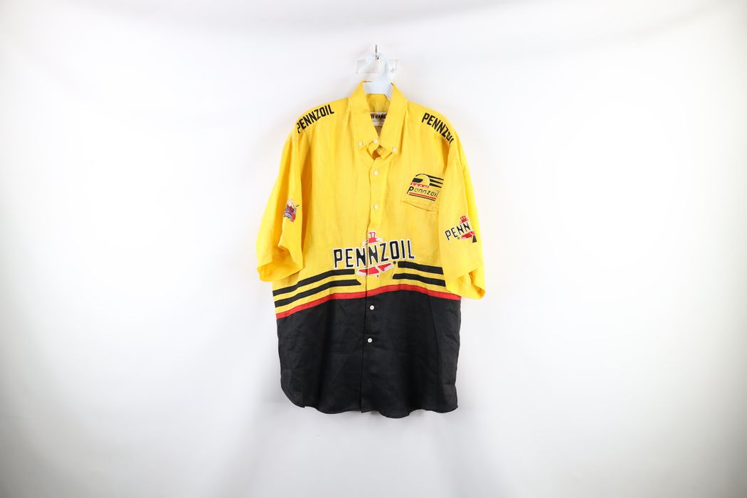 Vintage Vintage 90s NASCAR Pennzoil Racing Pit Crew Button Shirt | Grailed