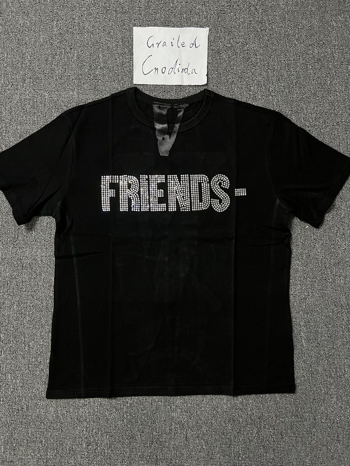 Vlone DS vlone friends Rhinestone tee | Grailed