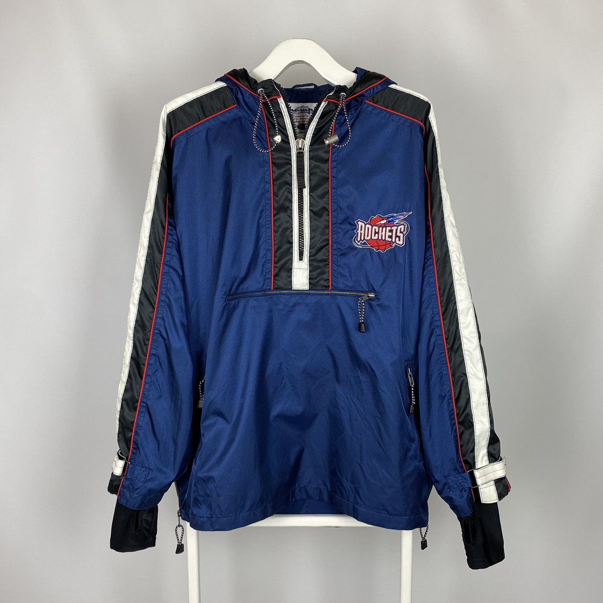 Vintage 1990’s Vintage Houston Rockets Old Logo 1/2 Zip Anorak | Grailed