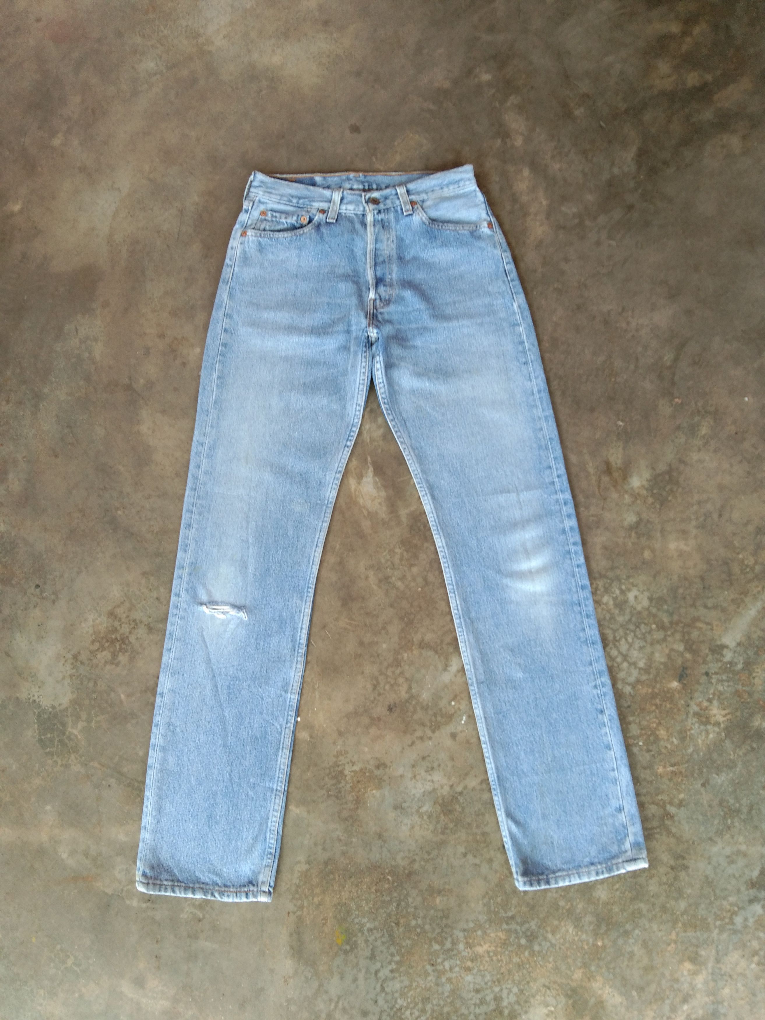 Levi's 90s Vintage Levi's 501 Made In USA Distressed Jeans 28x32 | Grailed