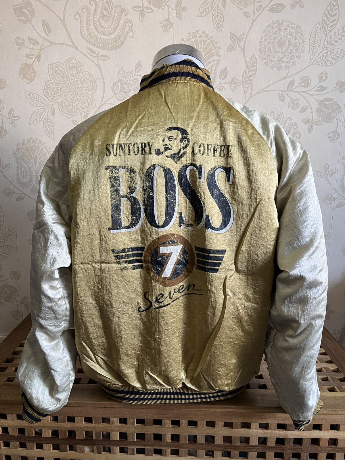 Vintage Reversible Suntory Boss Coffee Bomber Jacket Japan | Grailed