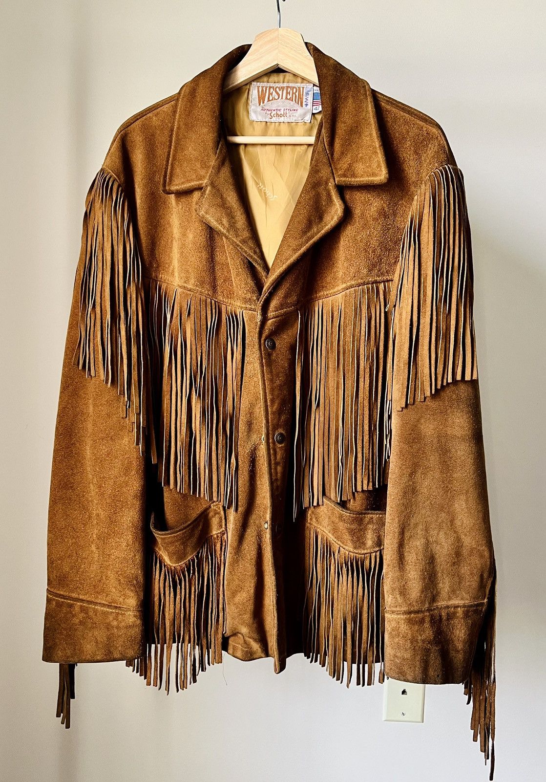 Schott × Vintage Schott Vintage Suede Fringe Western Jacket | Grailed