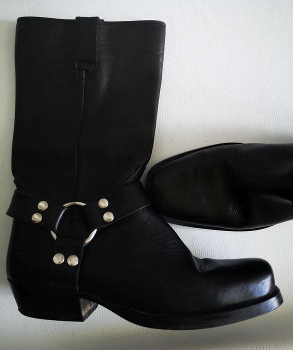Vintage DOCKER Cowboy Western Biker Leather boots | Grailed