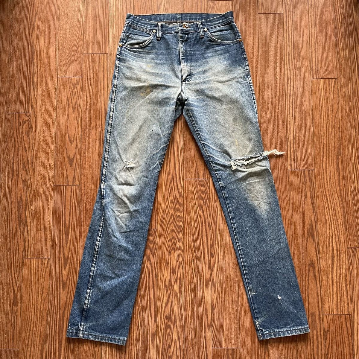 Vintage 1990s Sunfaded Thrashed Distressed Painter Denim | Grailed