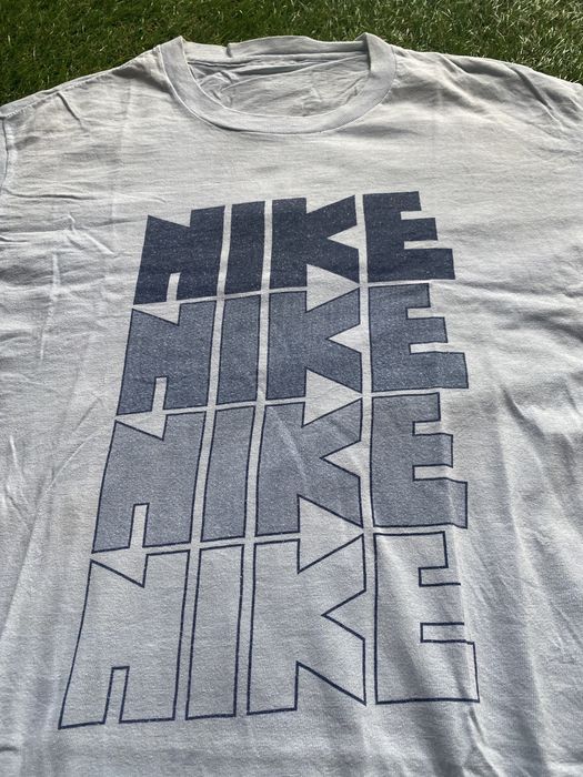 Nike VINTAGE NIKE BLOCK LOGO T SHIRT | Grailed