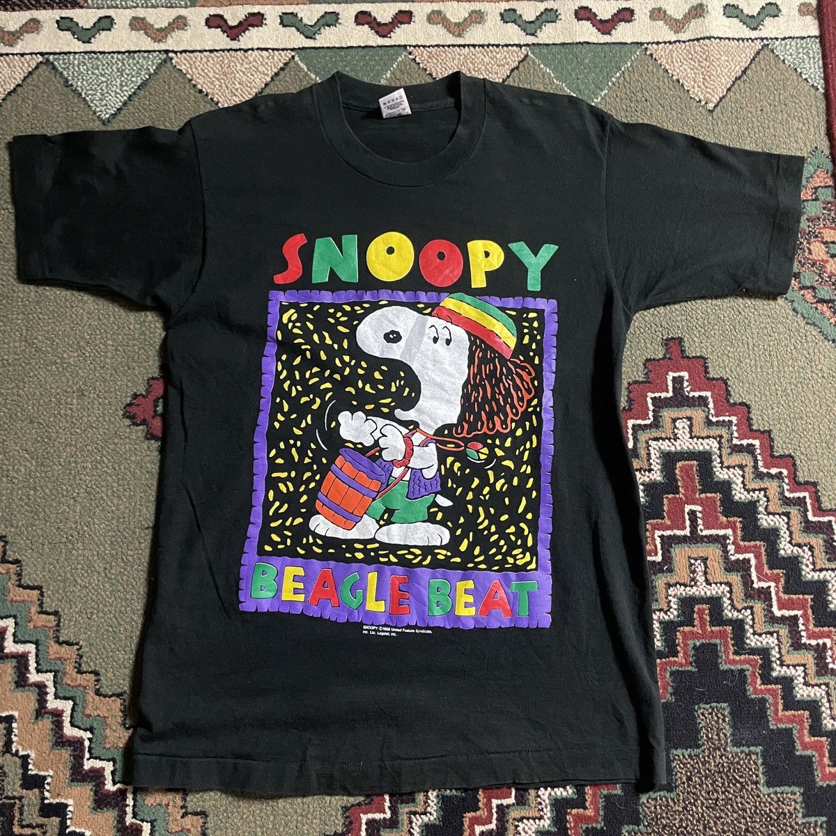 Fruit Of The Loom Vintage 90s Snoopy Rasta Copyright 1958 Peanuts Vtg ...
