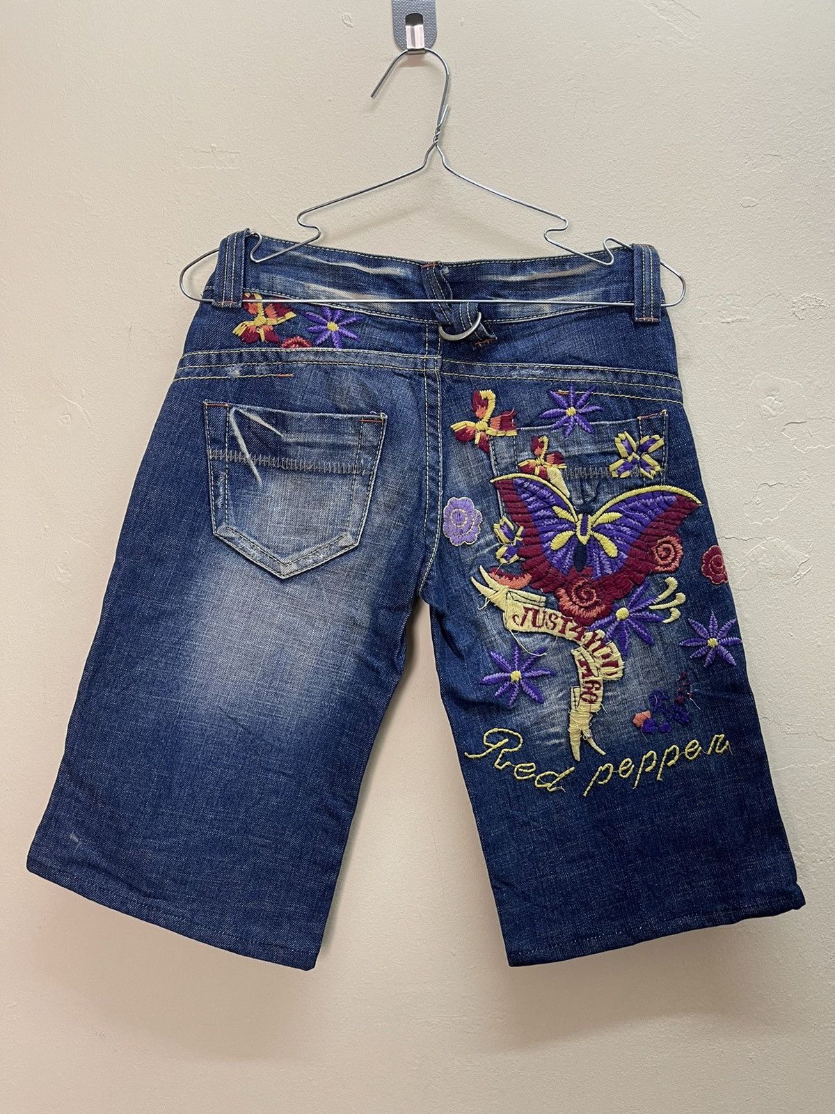 Rare × Streetwear Y2K Red Pepper Jorts Embroidery Design | Grailed