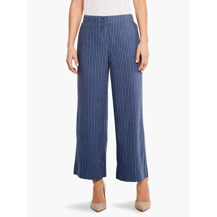 NIC + ZOE Central Park Wide-Leg Ankle Pants In Blue Multicolor | Grailed