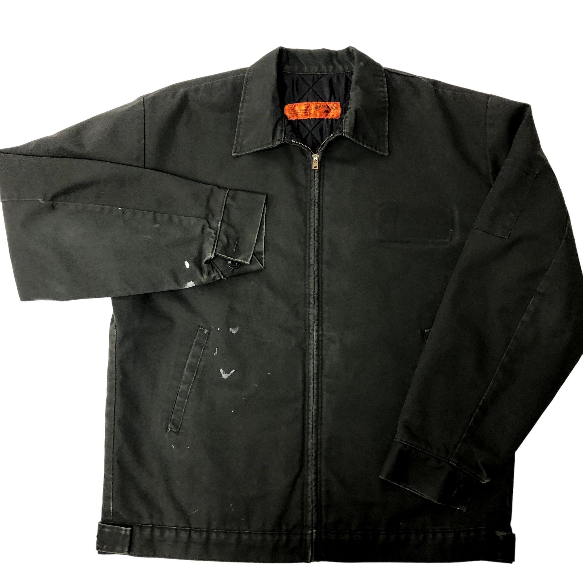 Unkwn 80's Red Kap Black MECHANIC Work SHOP Jacket Quilted Coat L | Grailed