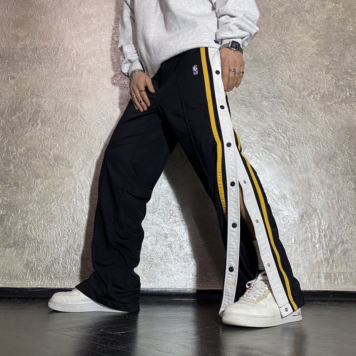 Vintage VTG CHAMPION x NBA Full Snap Button Track Pants Y2K Rare 90s ...