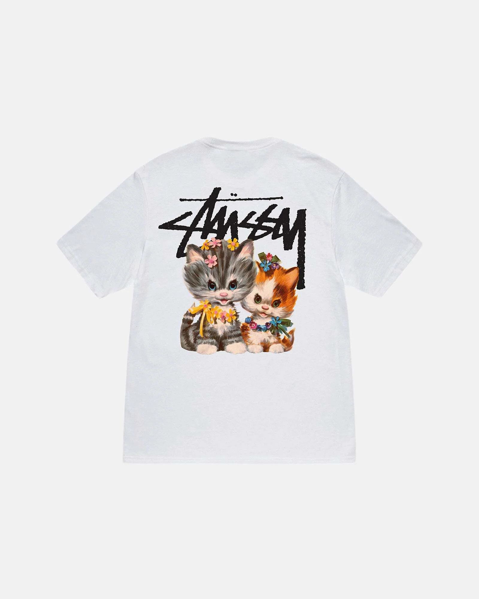 Stussy stussy kitten tee white | Grailed