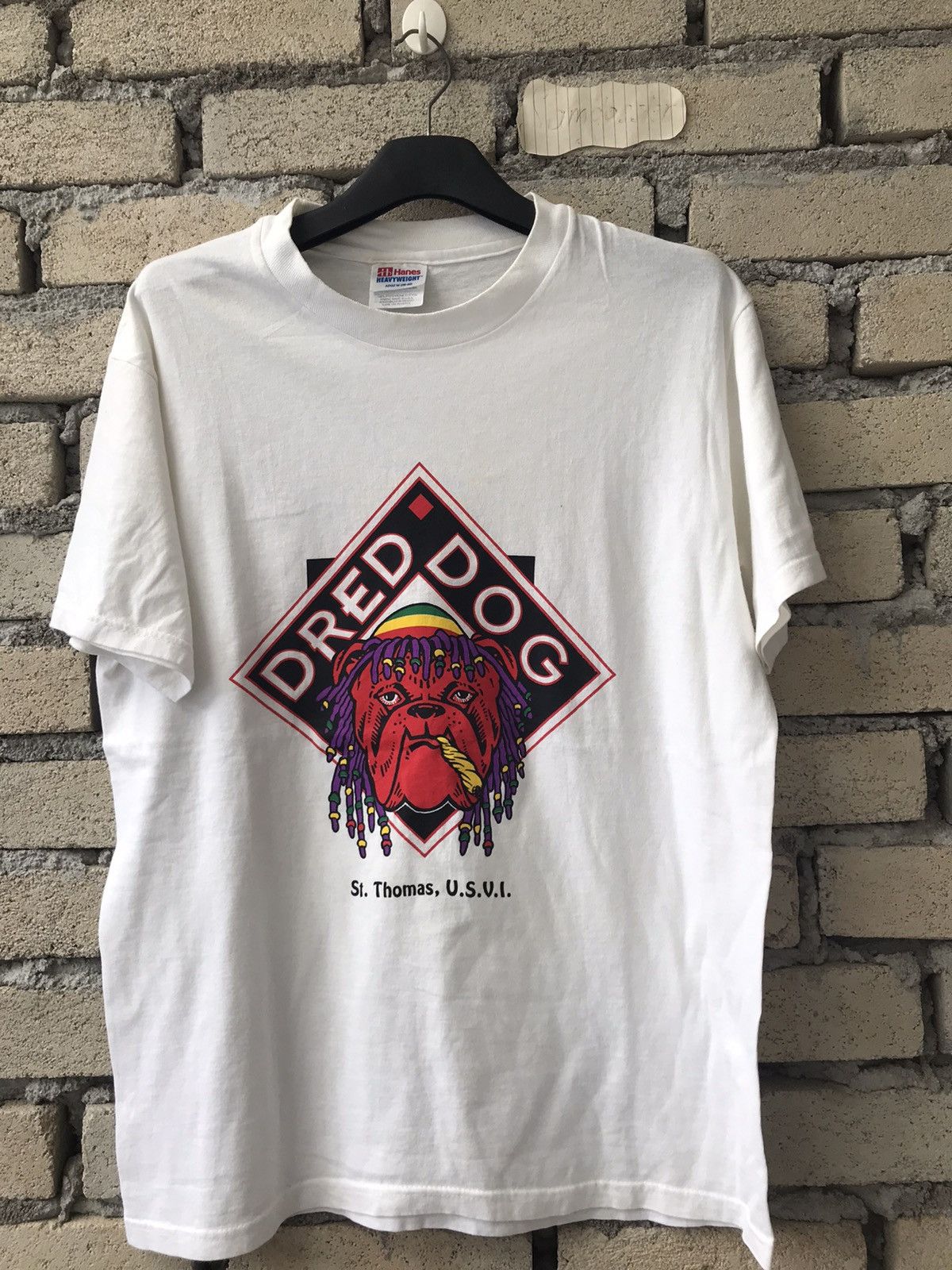 Hanes × Vintage Vintage 90s Dred Dog Dreadlocks Style Bob Marley | Grailed