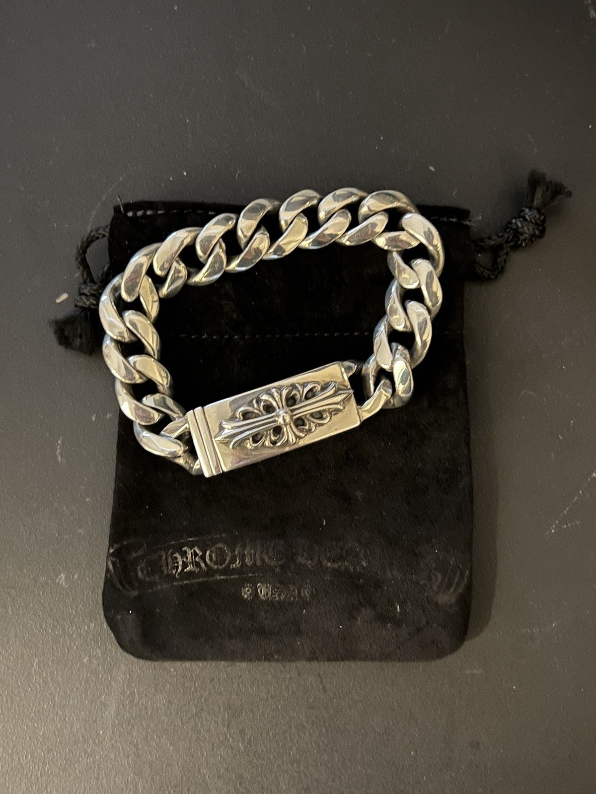 Chrome Hearts Chrome Hearts Floral Cross Id Bracelet Cuban | Grailed
