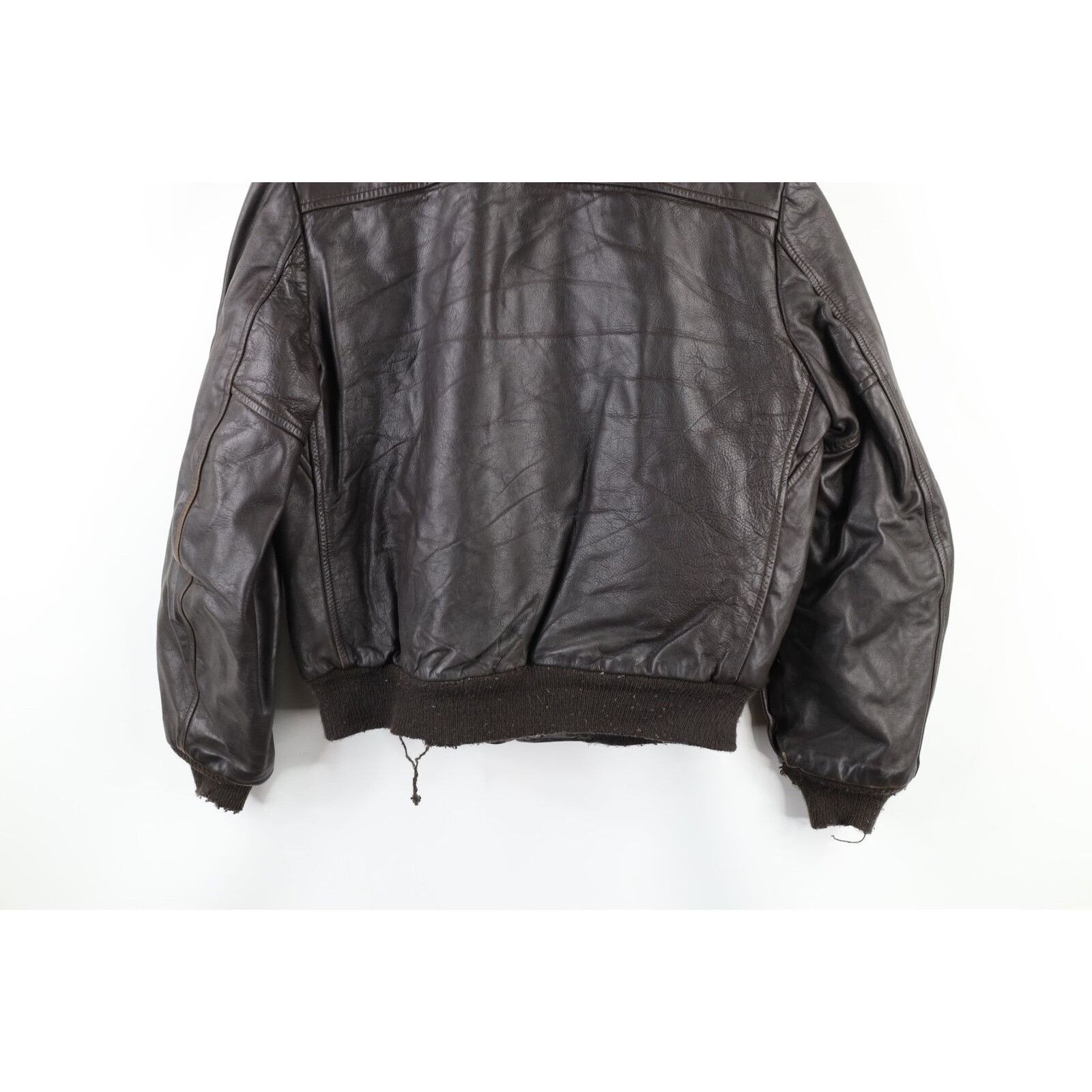 Cooper × Vintage Vintage 70s Cooper Distressed Leather Flight Bomber ...