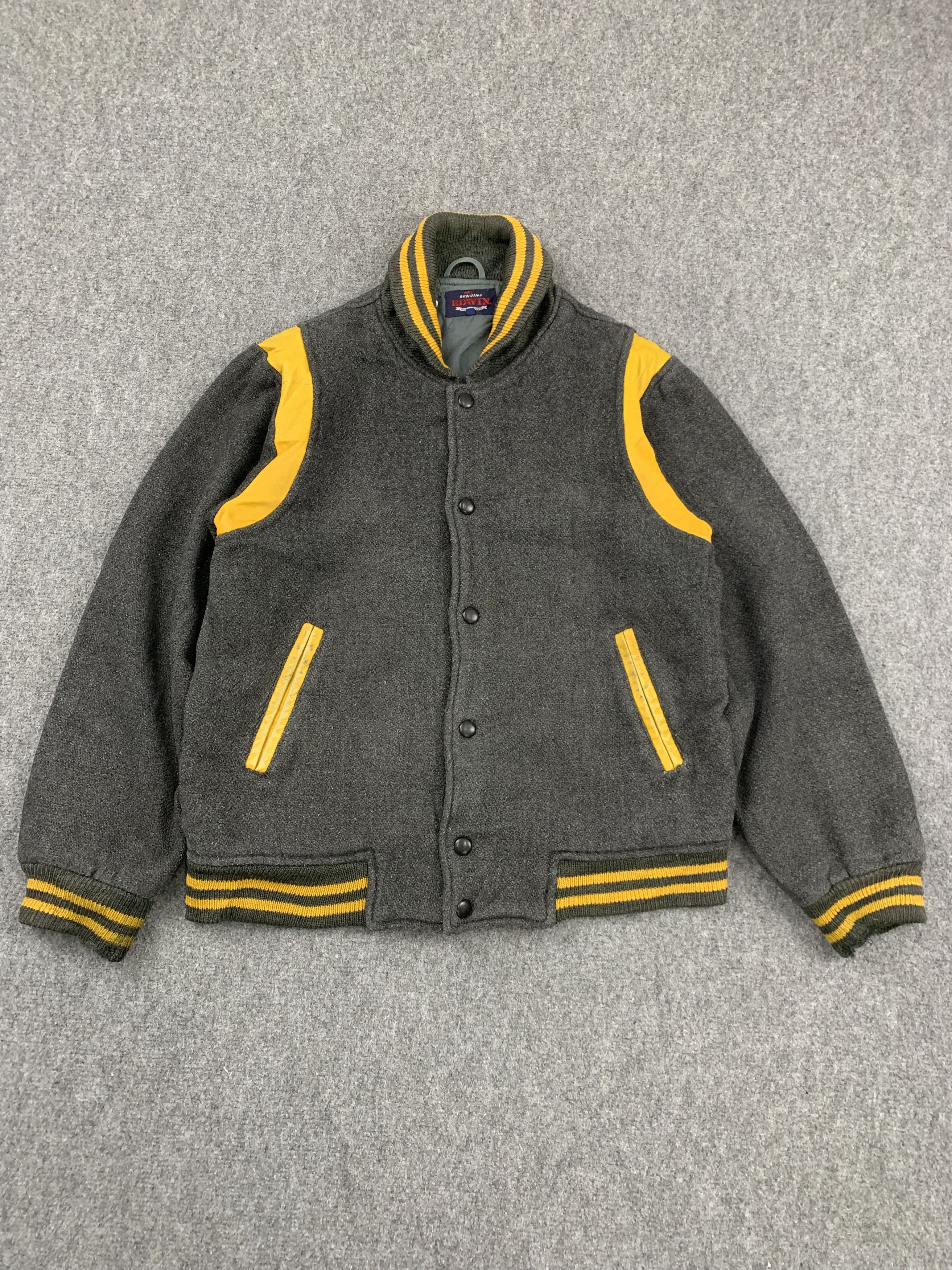 Edwin × Varsity Jacket × Vintage Vintage Edwin Wool Varsity Jacket ...