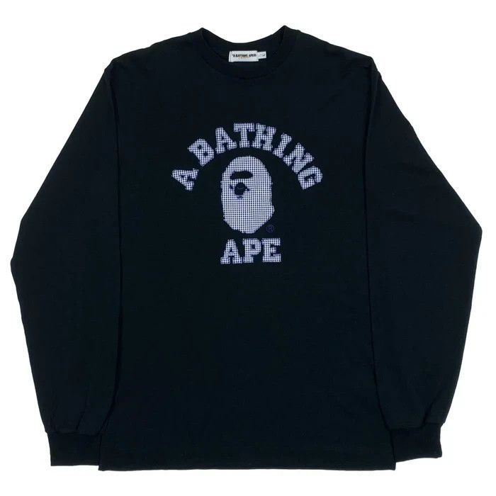 Bape Bape College Logo Longsleeve | Grailed