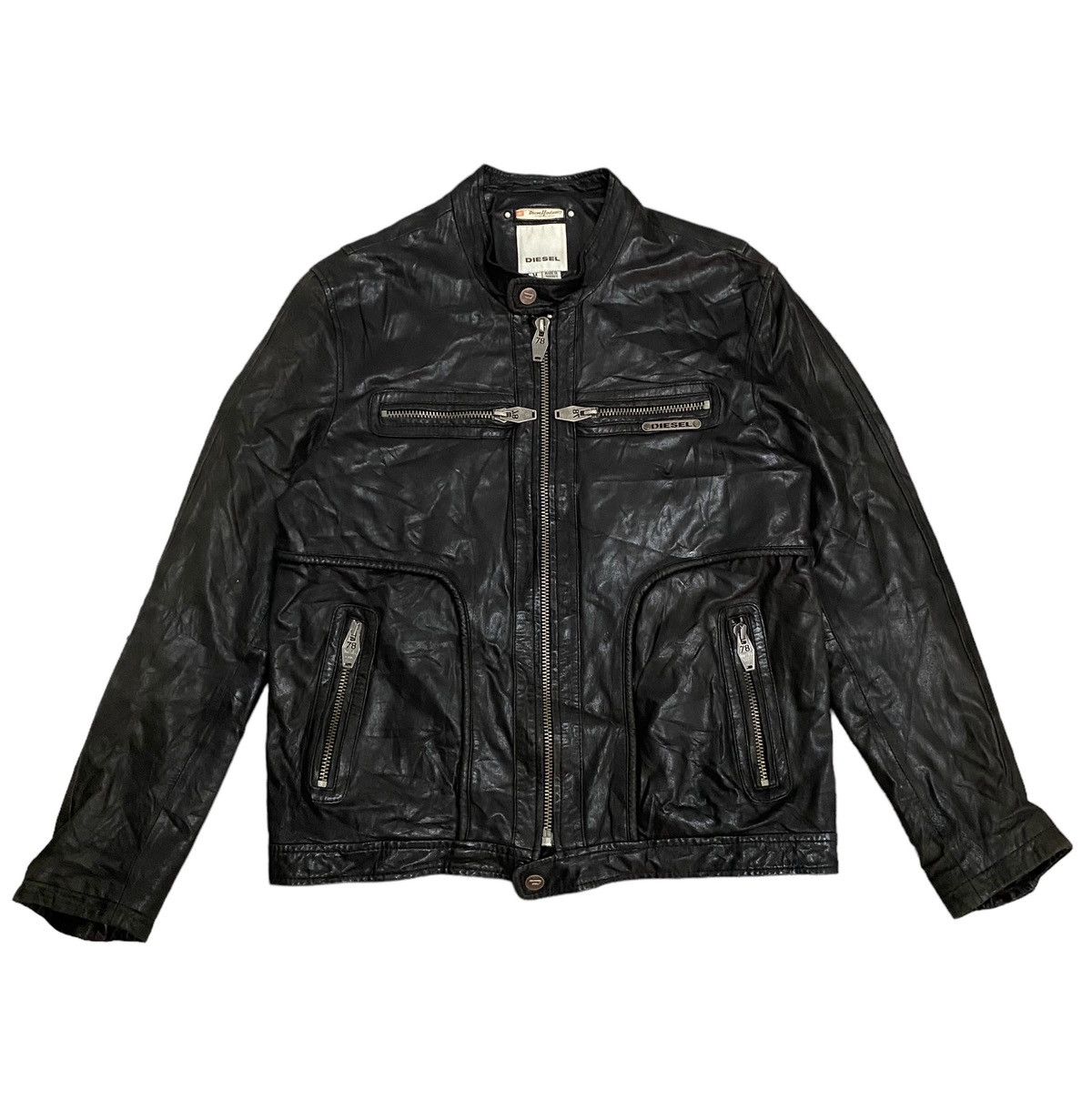 Diesel Vintage Diesel Biker Leather Zipper Jacket | Grailed
