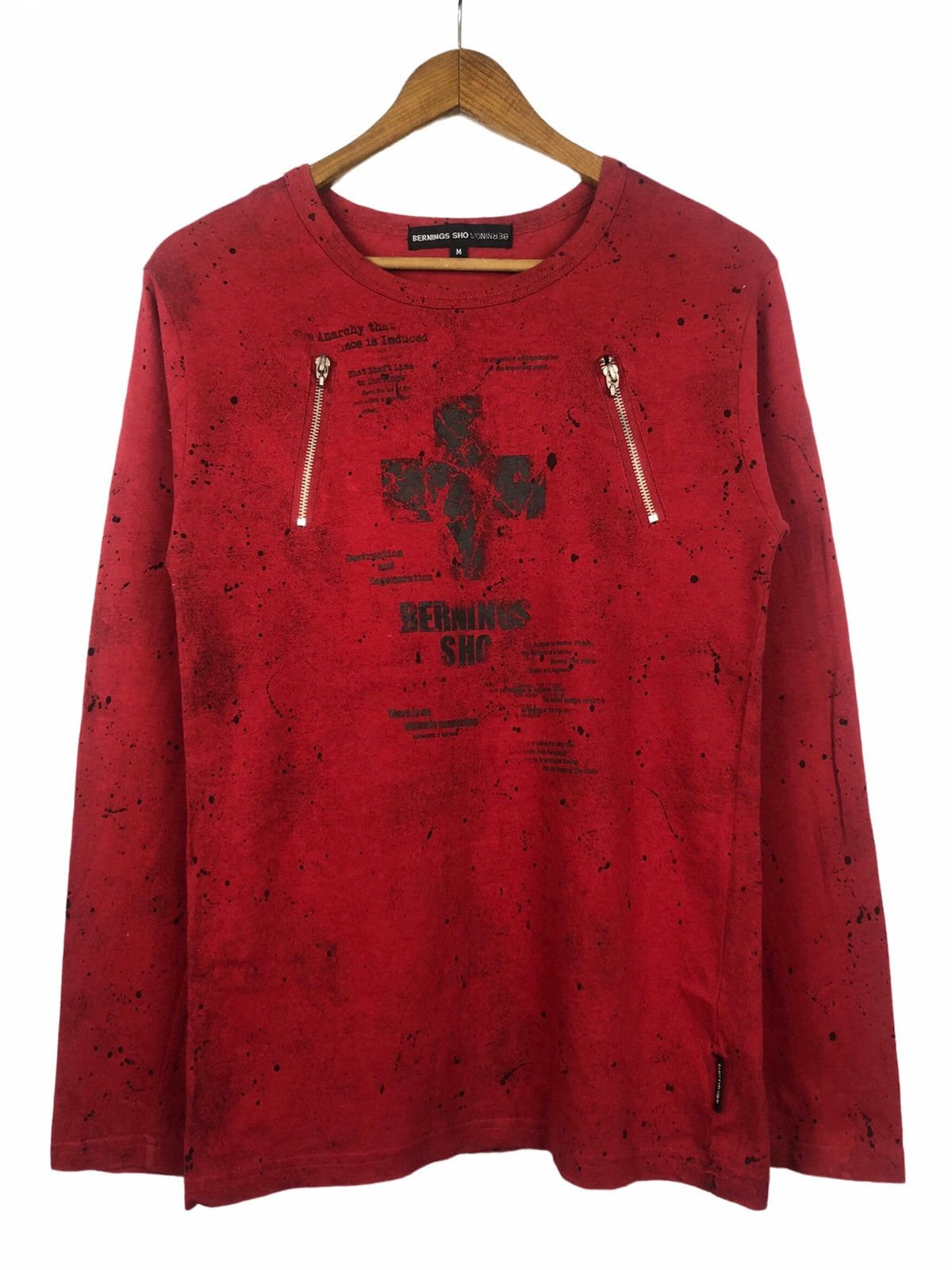 Japanese Brand Bernings Sho 🇯🇵 ‘’Anarchy Poem” Zipper Longsleeve Shirt ...