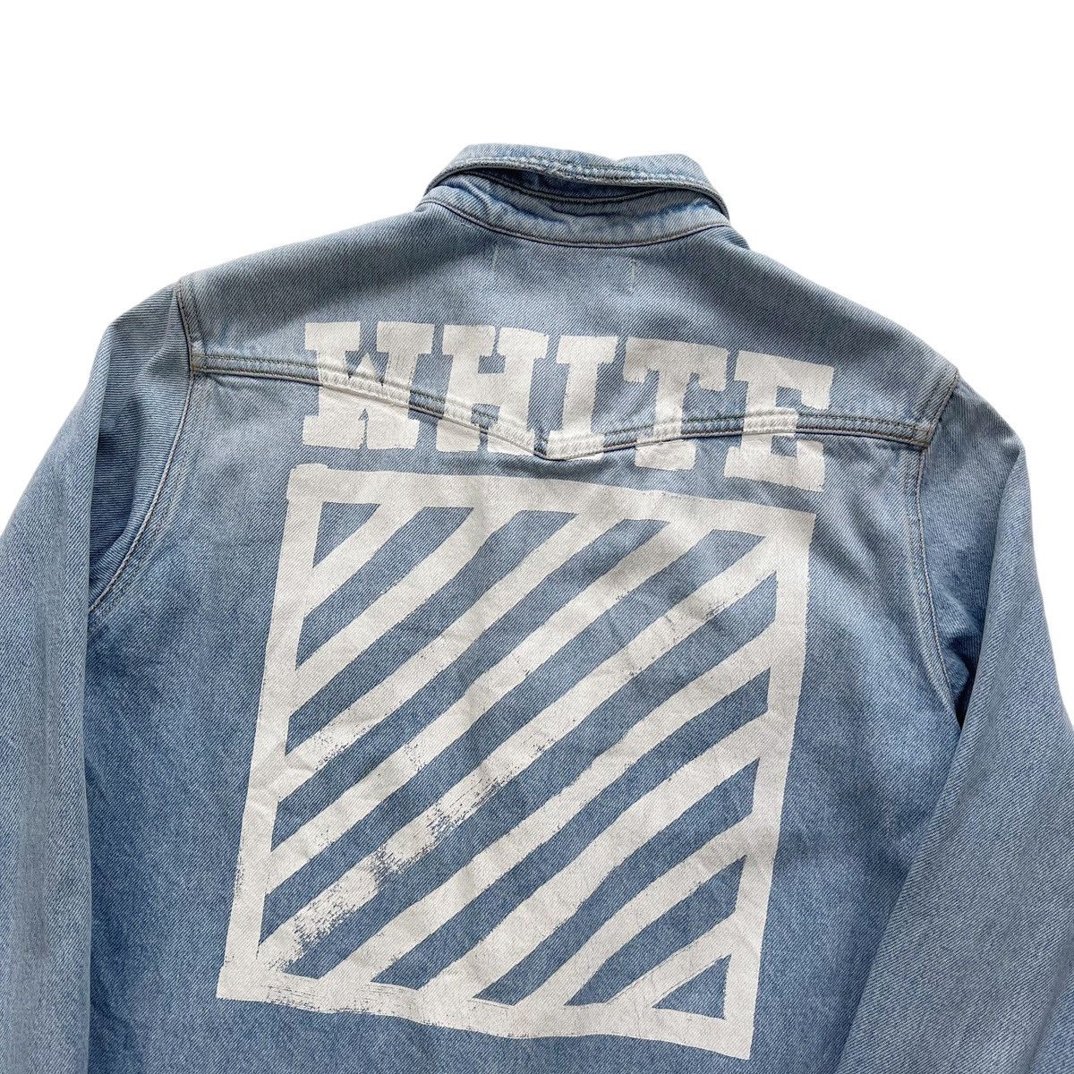 Off-White Off-White Diagonal Denim Shirt Jacket | Grailed