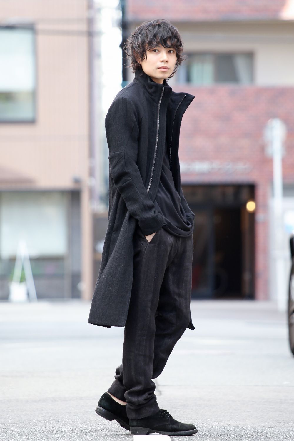 Devoa Wool Cotton Linen High Neck Coat | Grailed