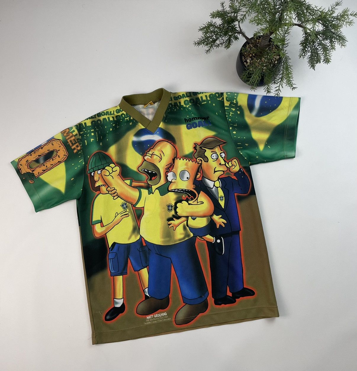 The Simpsons × Vintage Brazil vintage 90s the Simpson Soccer jersey ...