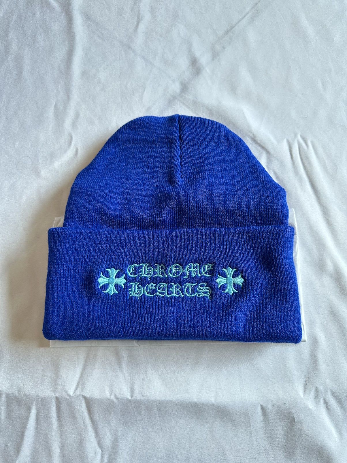 Chrome Hearts Chrome Hearts Blue Beanie Cap | Grailed