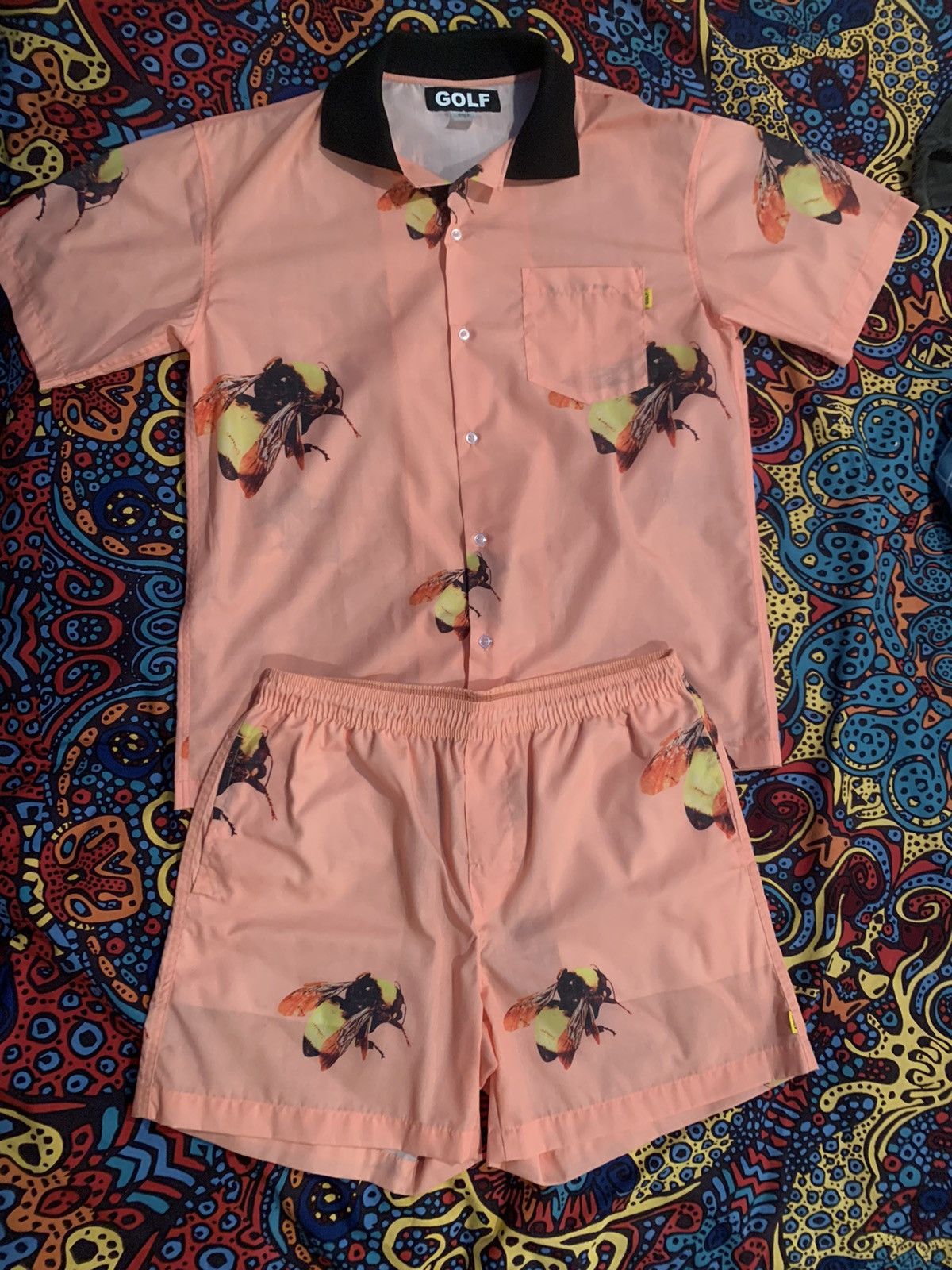 Golf Wang Flower boy bee button up and shorts | Grailed