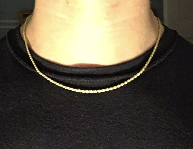 Gold Chain Gold Chain Rope Chain 18in 2mm | Grailed