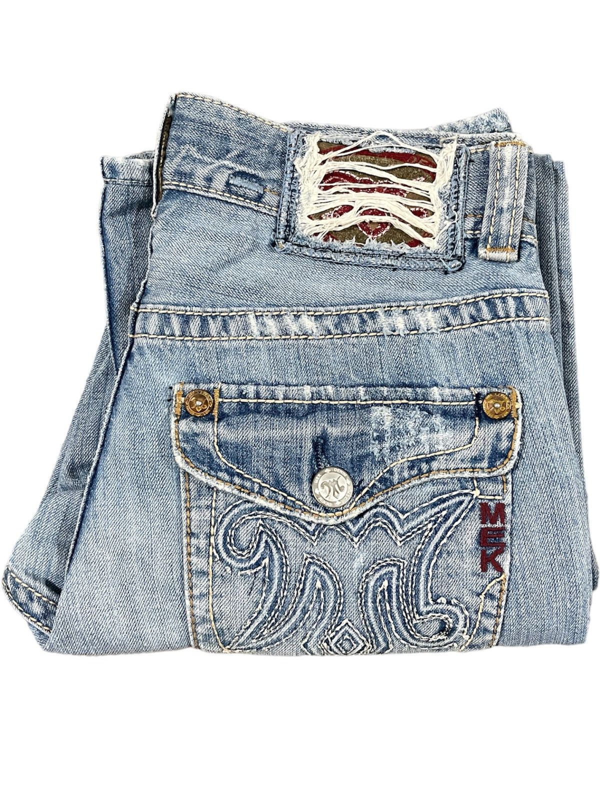 Vintage VINTAGE RARE MEK DENIM USA BUTTON FLY SIZE 30X30 | Grailed