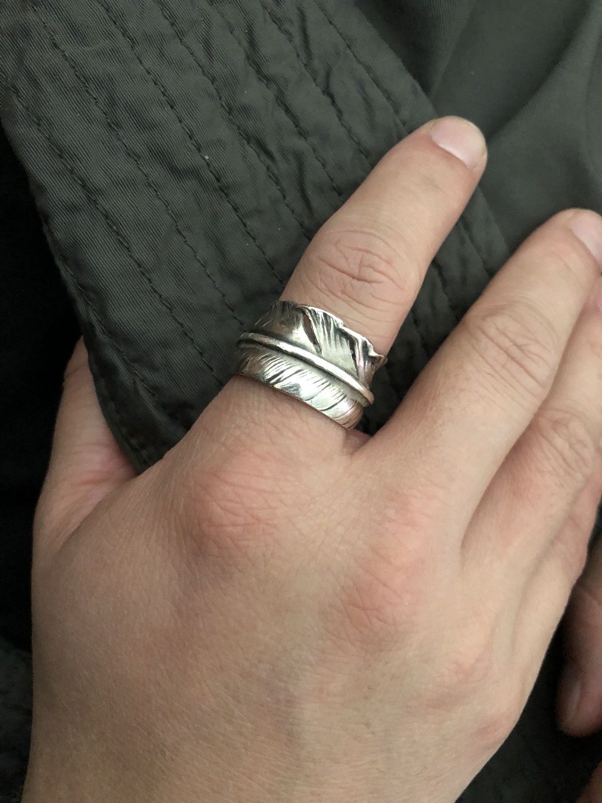 Goros GOROS Fine Handmade 925 Silver Feather Ring Size 9.5 Grailed