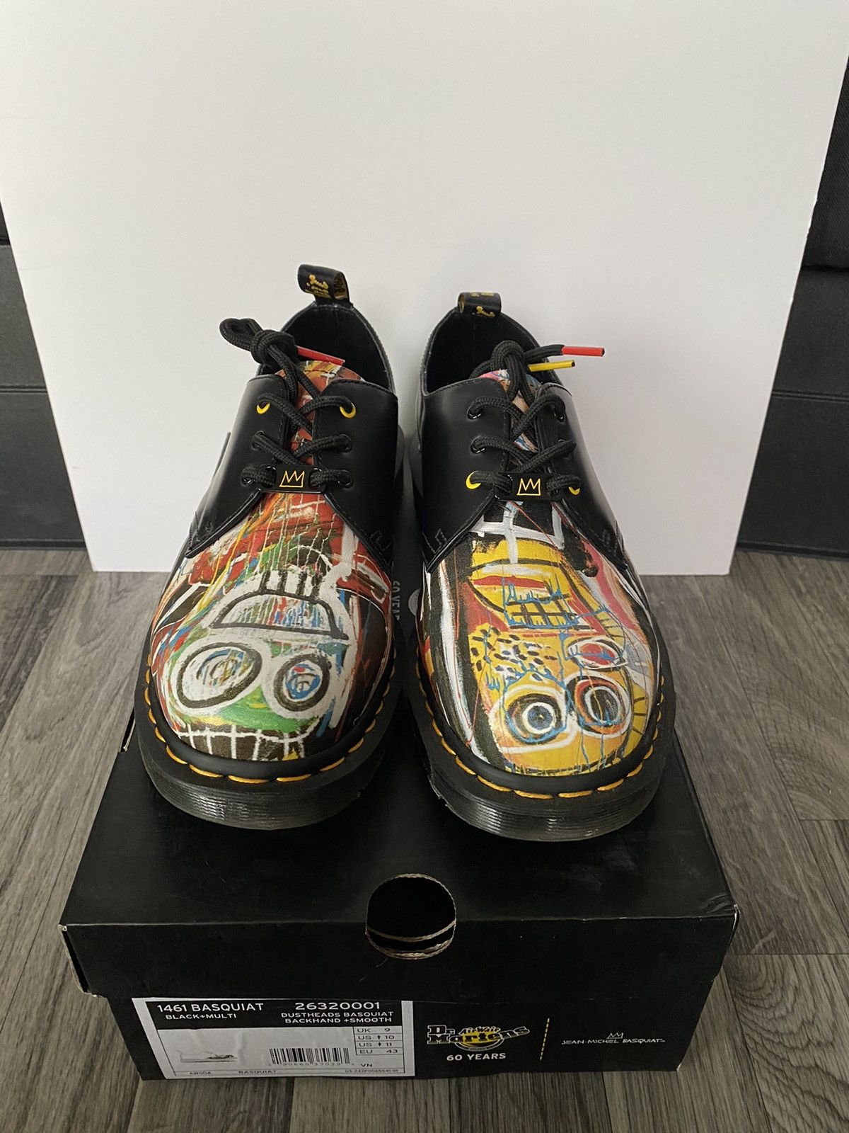 Dr. Martens × Jean-Michel Basquiat Basquiat 1461 Leather Oxford Shoes ...