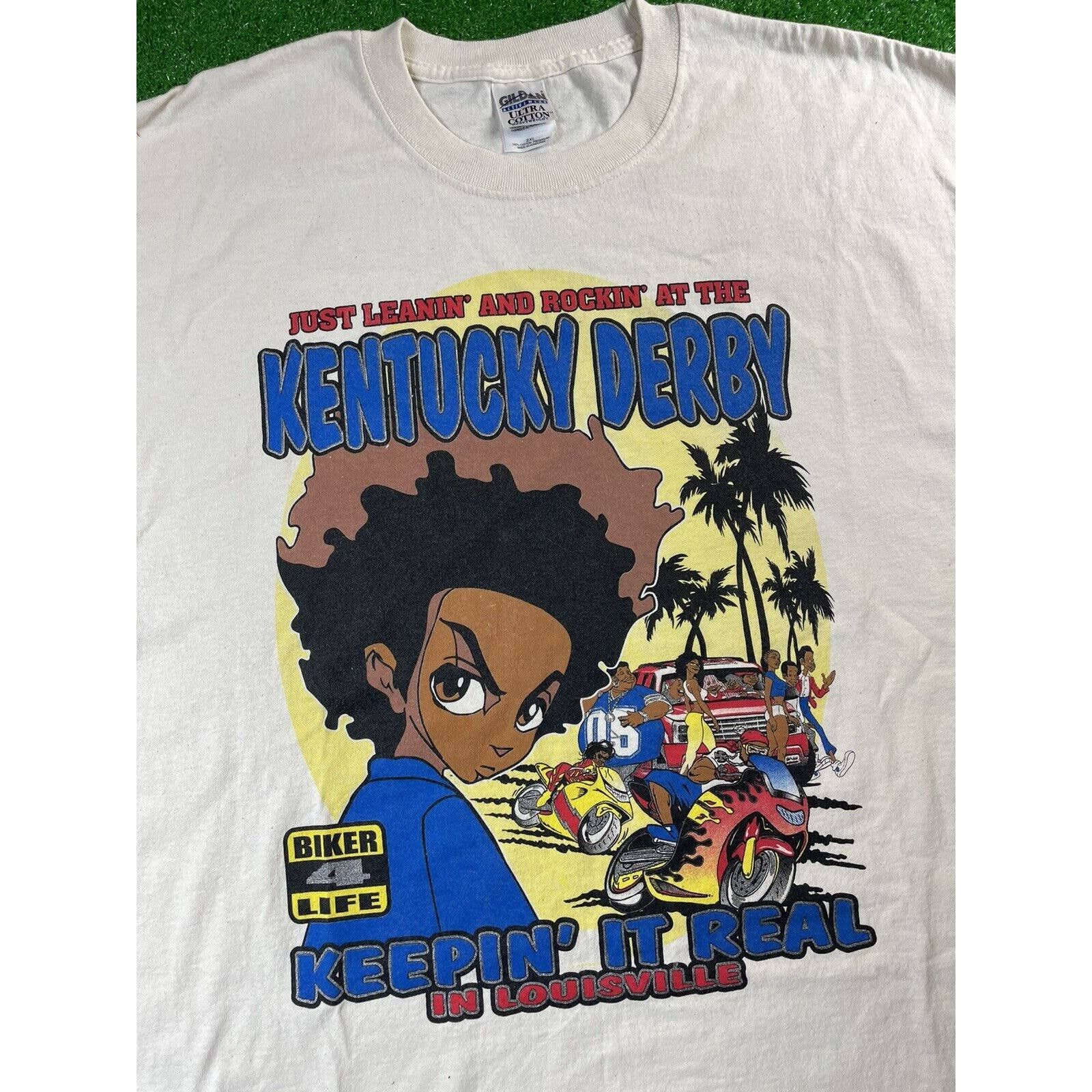 Vintage Vintage Y2K Boondocks Derby Freaknic Bootleg XXL Cream Shirt ...