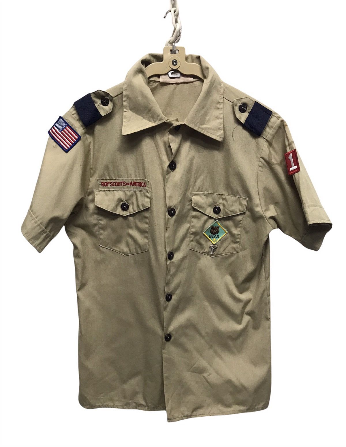 Vintage Boy Scouts of American button up shirt with patches | Grailed