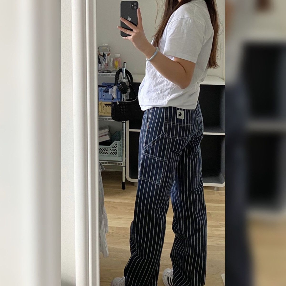Carhartt Carhartt wip pierce trade pants dark navywhite striped | Grailed