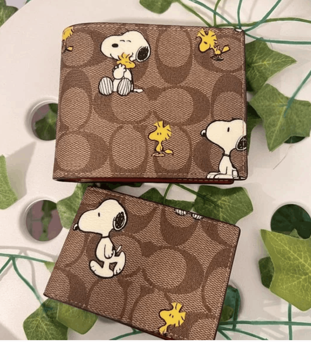 Coach × Peanuts Coach X Peanuts 3 In 1 Wallet With Snoopy Woodstock ...