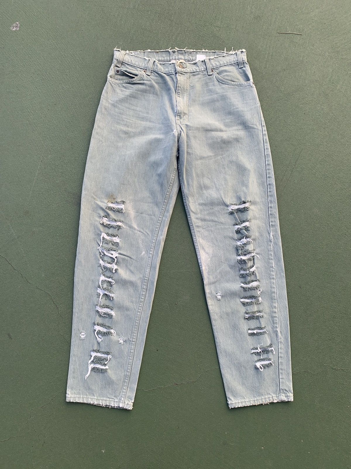 Vintage Vintage 1990’s Distressed Orange Tab Levi’s Denim Jeans | Grailed