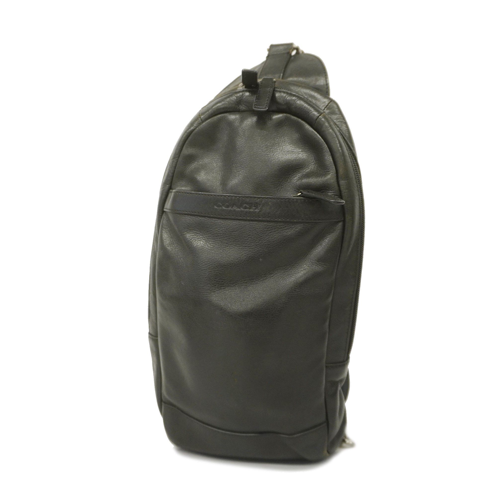 Coach Auth Coach Body Bag Men's Leather Sling Bag Black | Grailed