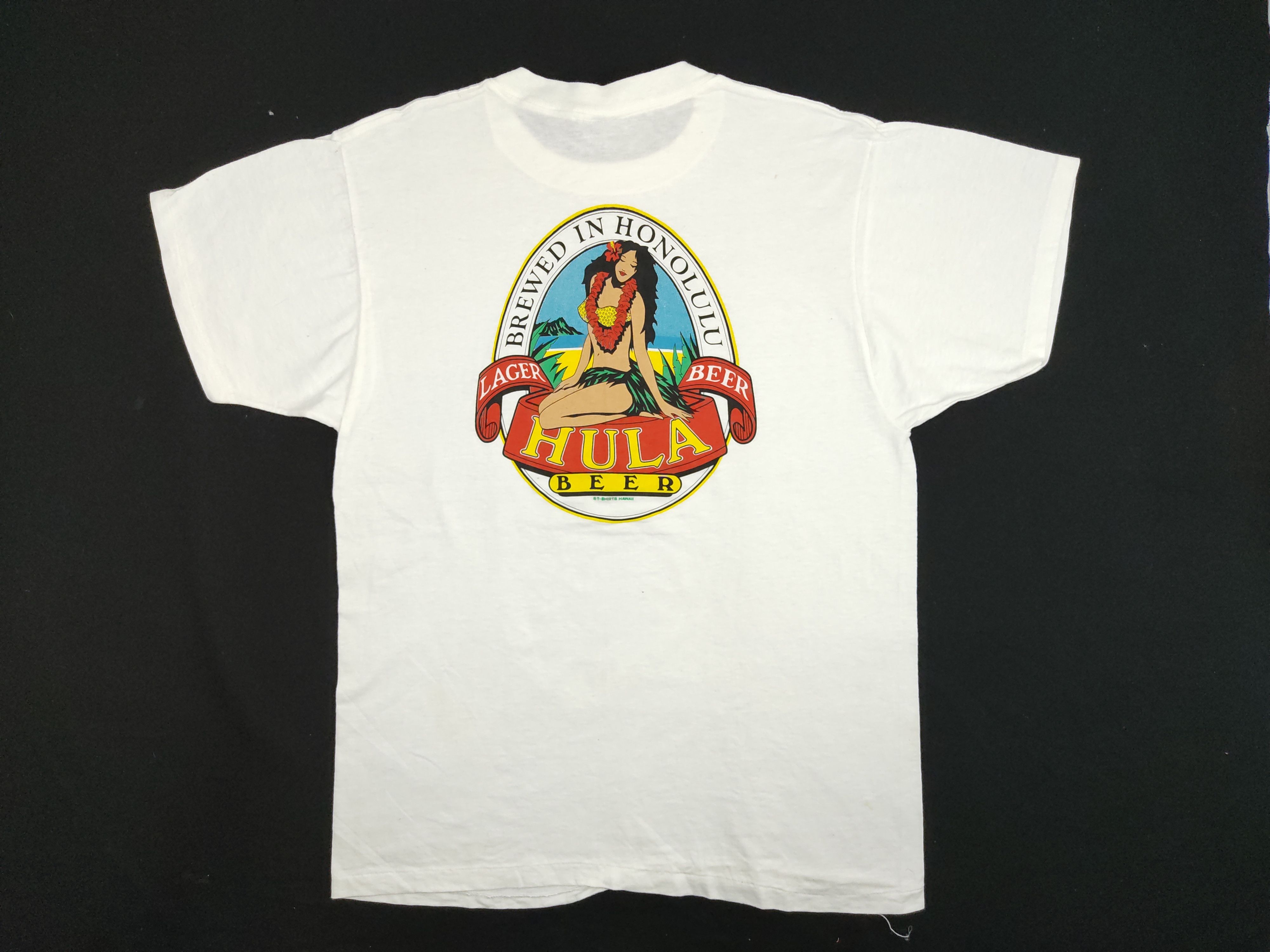 Vintage Vintage 80s USA Hula Beer Honolulu Hawaiian Graphic Tee | Grailed