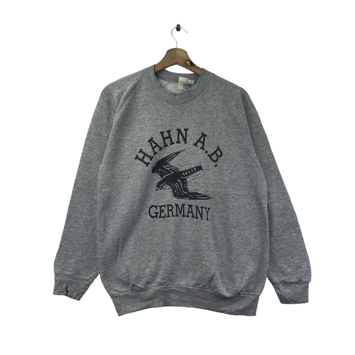 Vintage Vintage 90s HAHN AIR BASE Germany Air Force Grey Sweatshirt ...