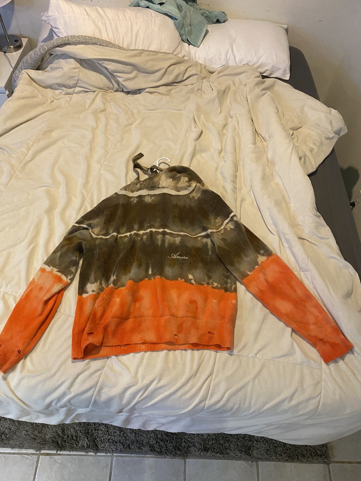 Amiri Amiri Tie Dye Wool Orange Hoodie | Grailed