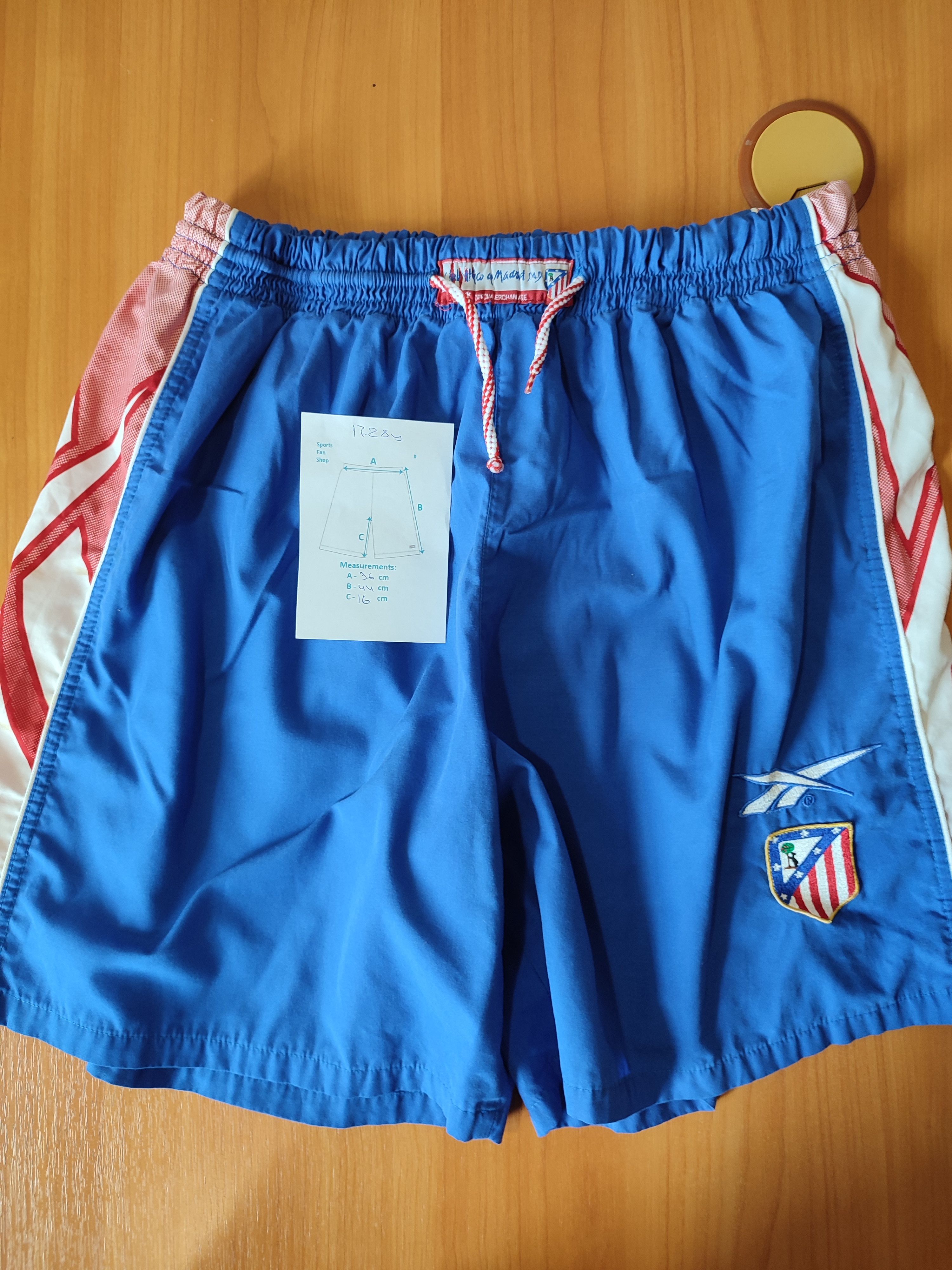 Vintage FC Atletico Madrid 1998 1999 home soccer football kit shorts ...